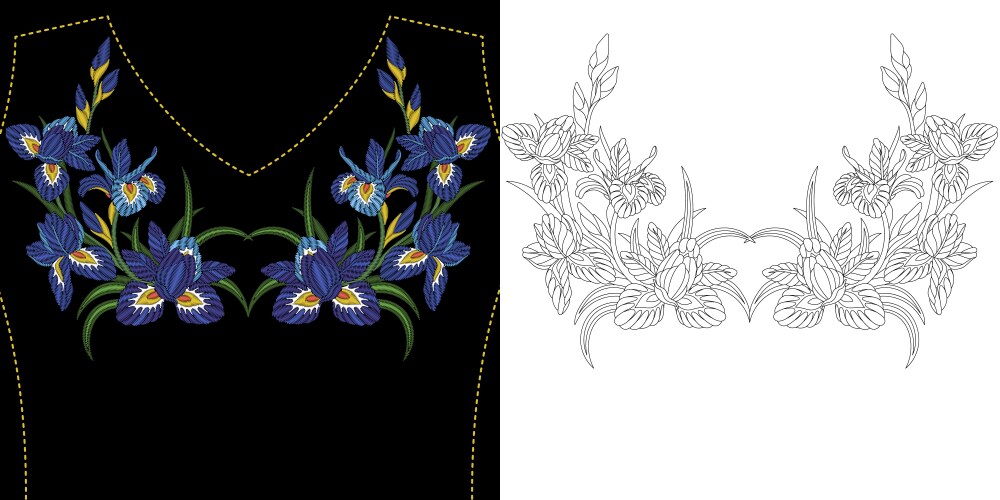 Embroidery Royalty Free Vector Image - VectorStock