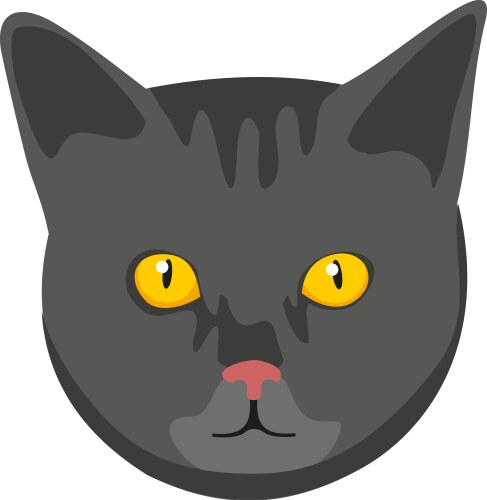 Cute squirrel head cartoon icon Royalty Free Vector Image