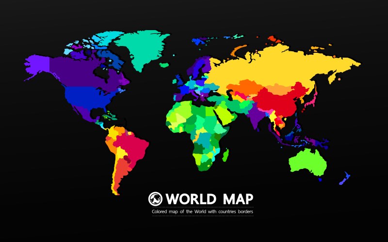 World map graphic element Royalty Free Vector Image