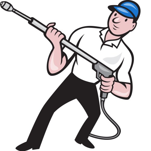 Set pressure washer machine electric Royalty Free Vector