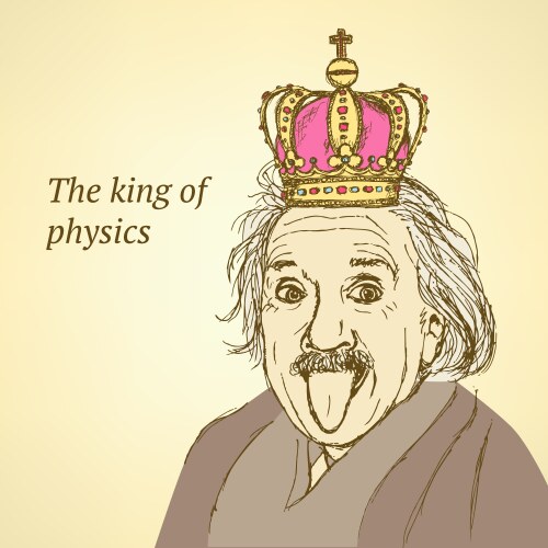 Albert einstein portrait Royalty Free Vector Image