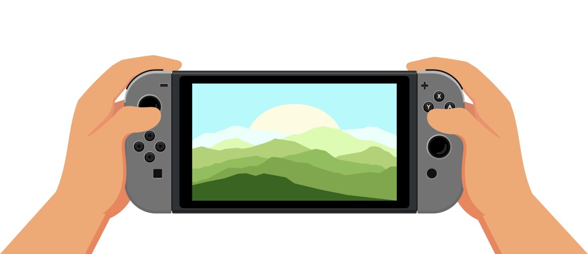 Portable handheld video game console Royalty Free Vector