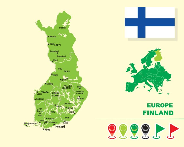 Map World Finland Vector Images (over 1,300)
