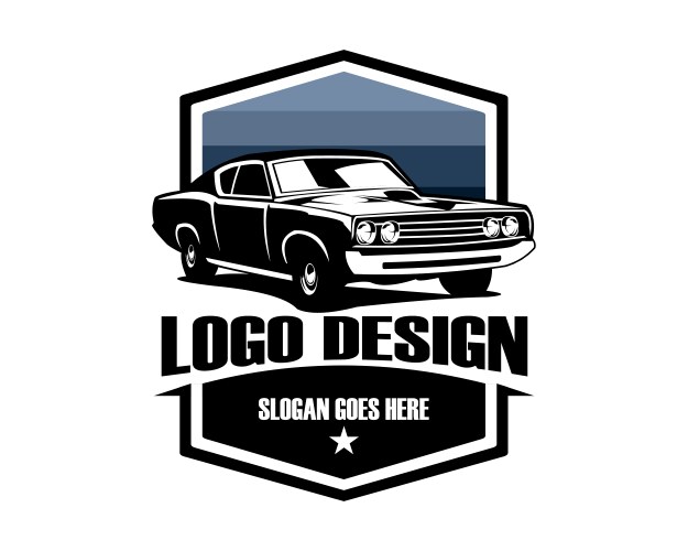 Ford torino cobra car logo Royalty Free Vector Image