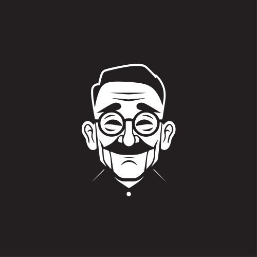 Papa - minimalist and flat logo Royalty Free Vector Image