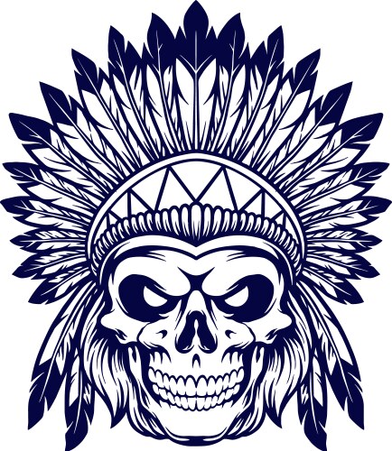 Apache indian chief logo mascot design character Vector Image