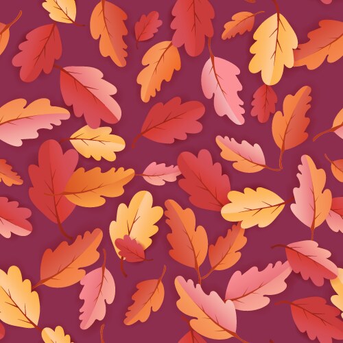 Autumn leaves background - seamless pattern Vector Image