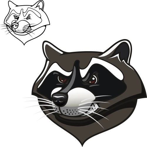 Angry Raccoon Cartoon Royalty Free Vector Image