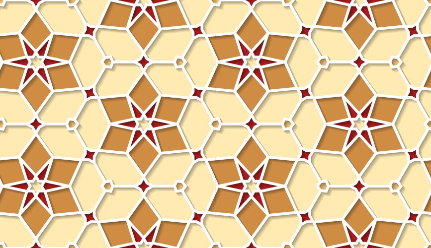 Arabic seamless girih pattern with classic islamic