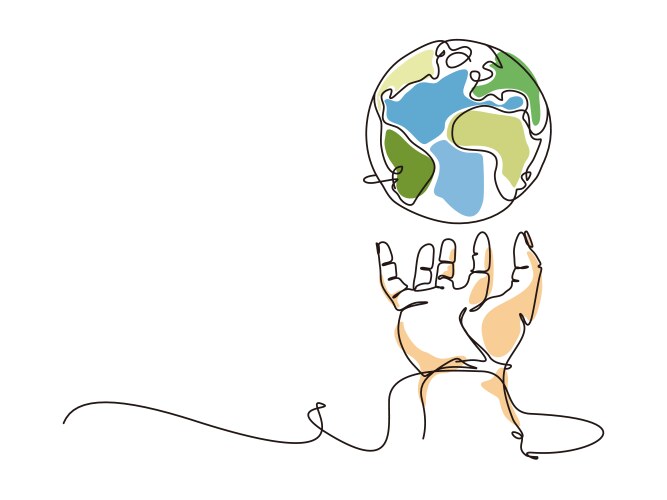 Hand Holding Earth Drawing Vector Images (over 880)