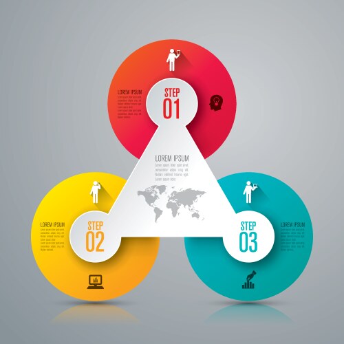 Infographics design with 3 options Royalty Free Vector Image