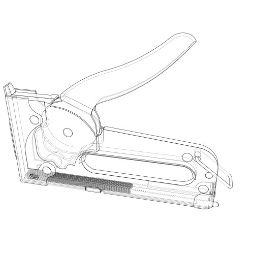 Outline construction stapler Royalty Free Vector Image