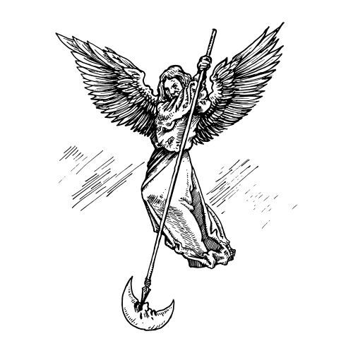 Archangel michael standing Royalty Free Vector Image
