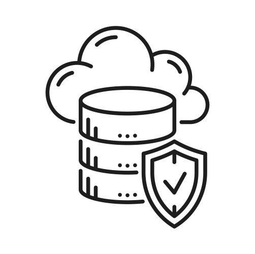 Cloud data database server storage icon Royalty Free Vector