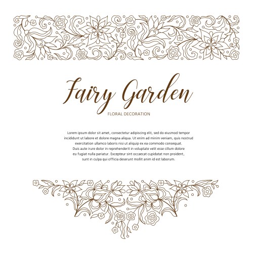 Blue frame vignette border card design template Vector Image