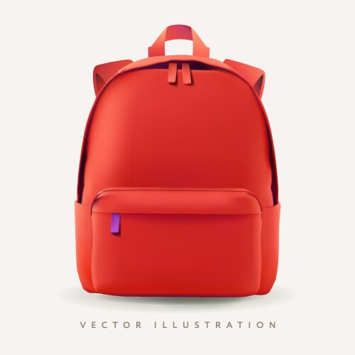 Backpack mockup set isolated Royalty Free Vector Image