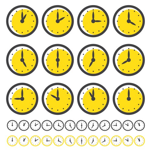 Clock Every Hour Vector Images (over 300)