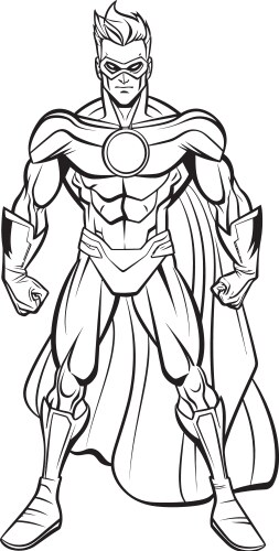Supercharged symbol iconic hero icon vigilante Vector Image