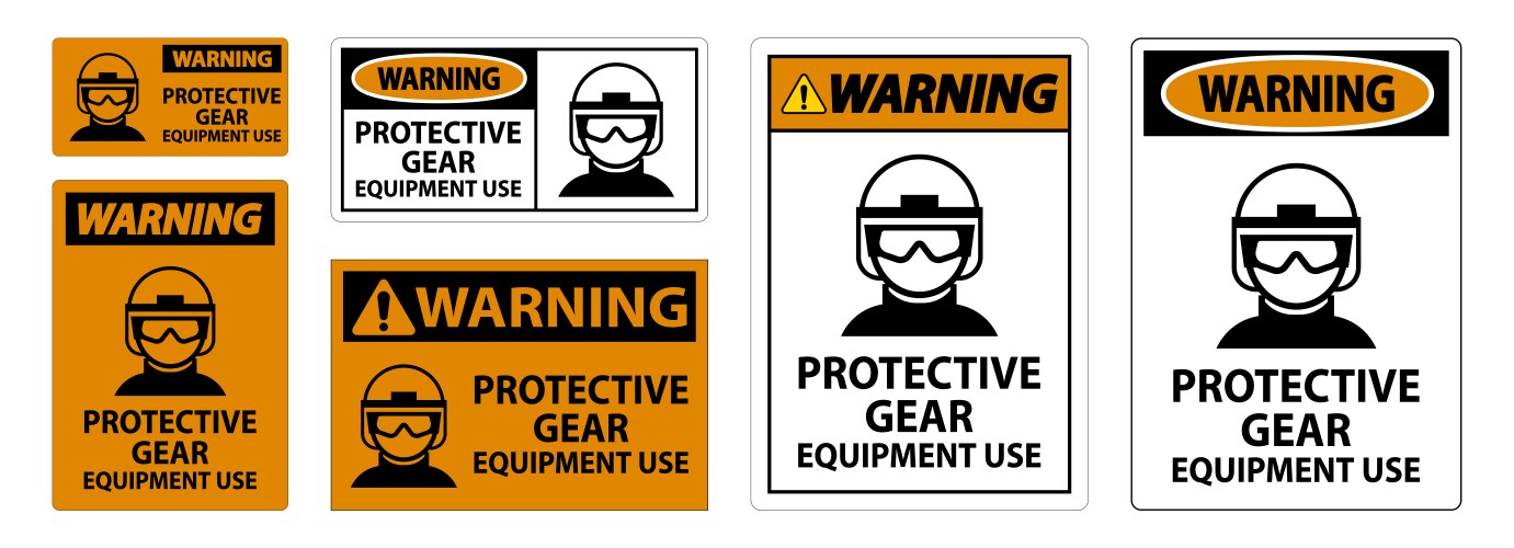 Black health and safety sign collection Royalty Free Vector