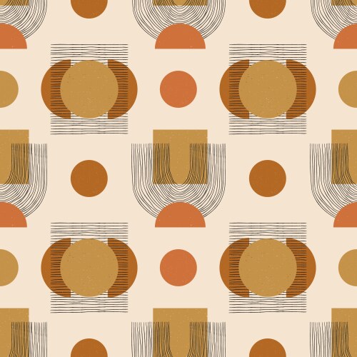 Contemporary seamless pattern with aesthetic hand Vector Image