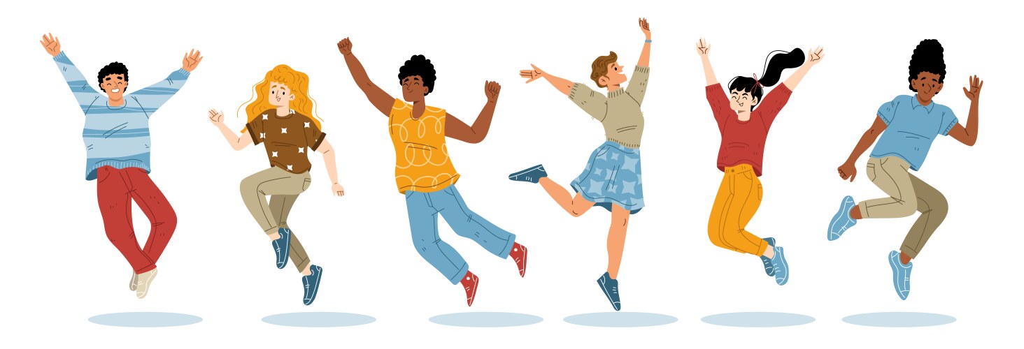 Happy smiling farm girl set three poses Royalty Free Vector