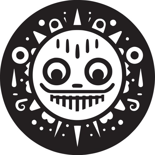 Horror - minimalist and flat logo Royalty Free Vector Image