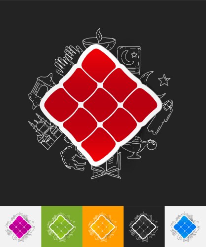 Idul fitri with realistic ketupat Royalty Free Vector Image