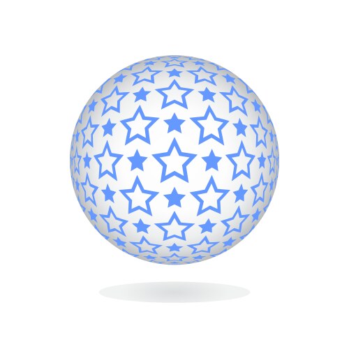 Stars pattern on ball Royalty Free Vector Image