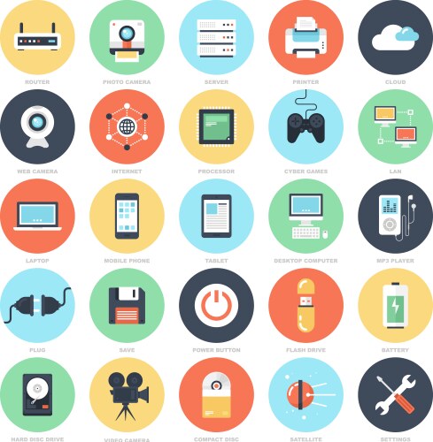 Technology aplcations cartoon Royalty Free Vector Image