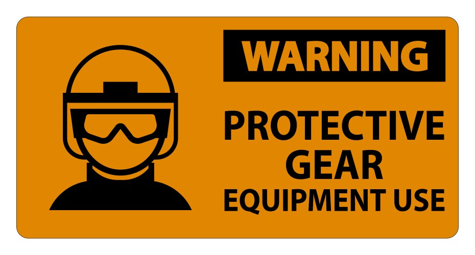 Warning safety or protective gear and equipment Vector Image