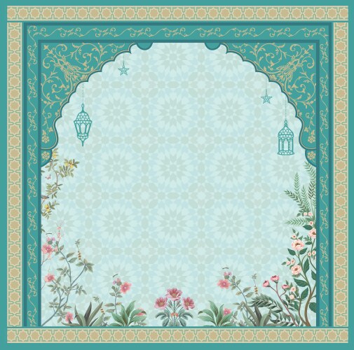 Islamic Flower Art Bungalow Rose Islamic Wall Art Decor Canvas Print