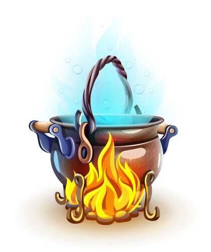 Fairy-tale house on lawn with fence isolated white