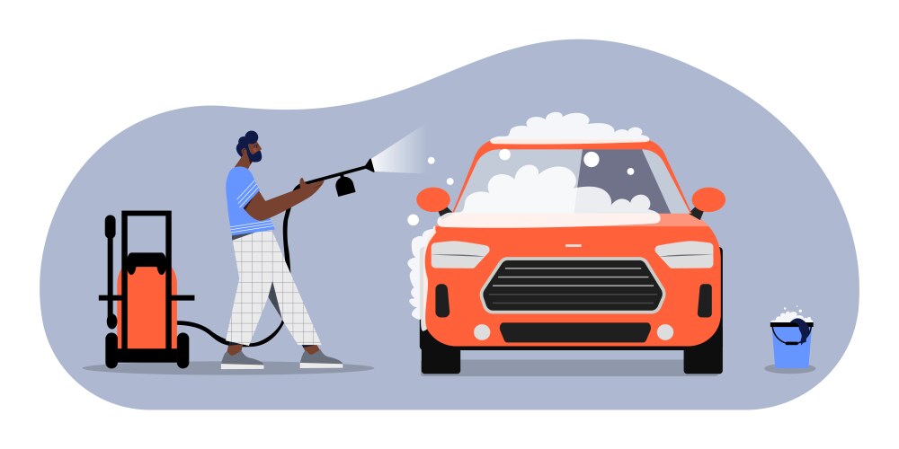 Man Washing Car Vector Images (over 1,900)
