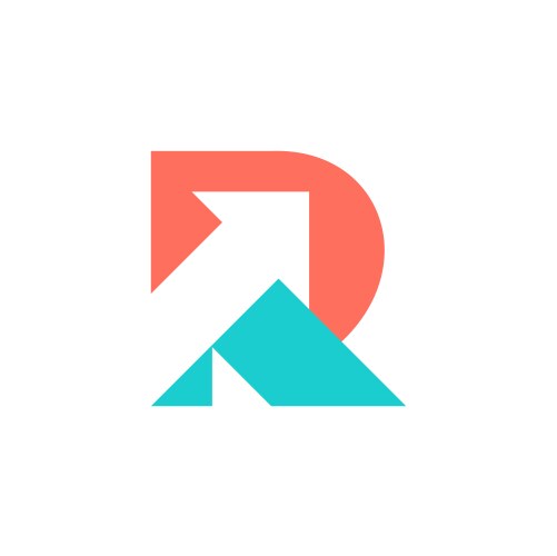 Hexagon colorful logo template design h letter Vector Image