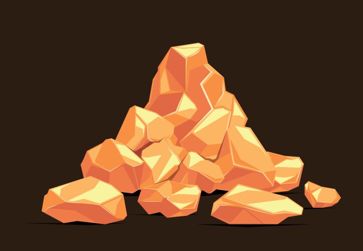 Stones cartoon rock mountains flagstone rocky Vector Image