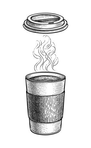 Tea pour kettle sketch Royalty Free Vector Image