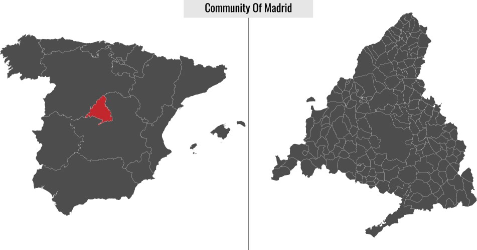 Map of murcia autonomous community spain Vector Image