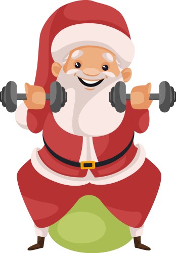 Santa Exercising Vector Images (over 810)