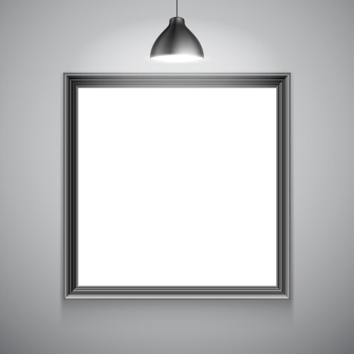Blank white poster template Royalty Free Vector Image