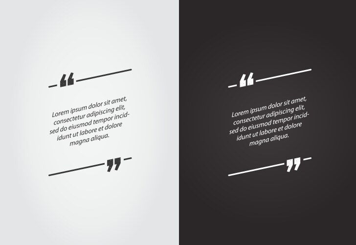 Empty quote template bubble set Royalty Free Vector Image