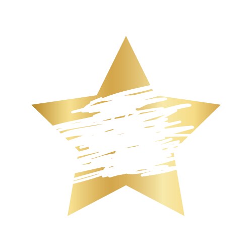 Gold scratch card surfaces in star shape Vector Image