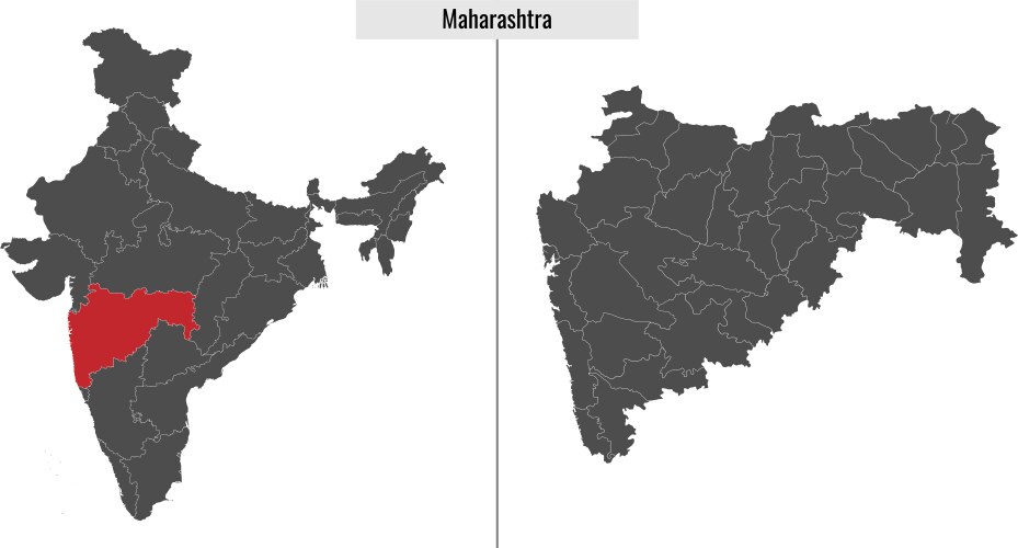 Maharashtra on India Map Vector Images (over 440)