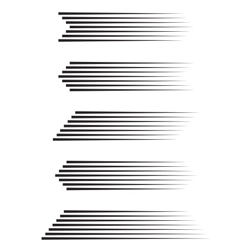 Speed line set horizontal motion effect flying Vector Image