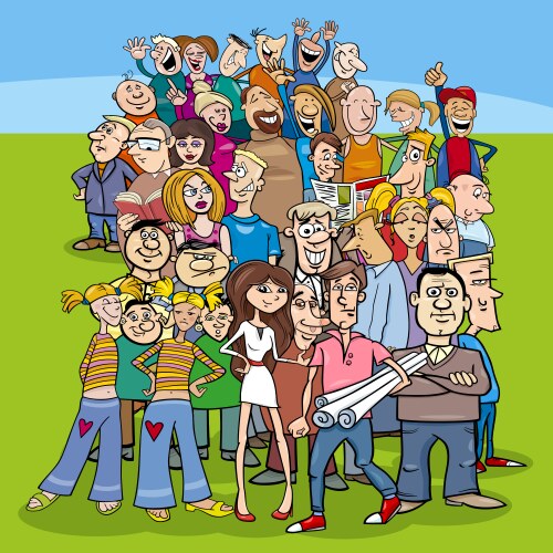 People in queue Royalty Free Vector Image - VectorStock