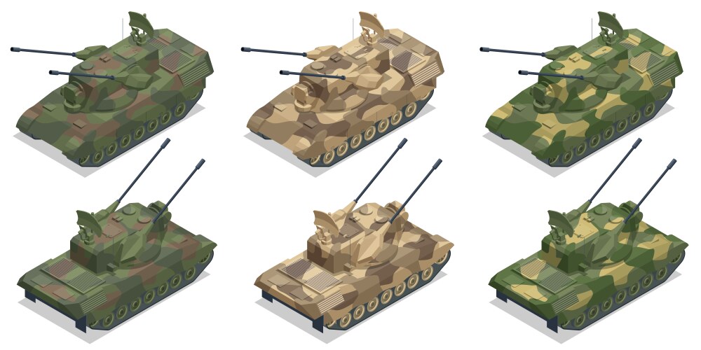 Isometric ussr tank self-propelled artillery isu Vector Image
