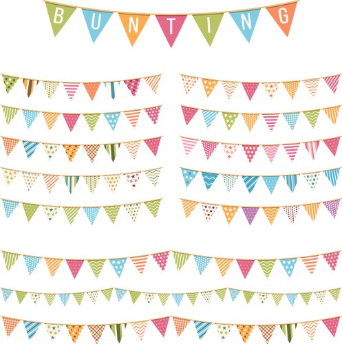 Background with bunting Royalty Free Vector Image