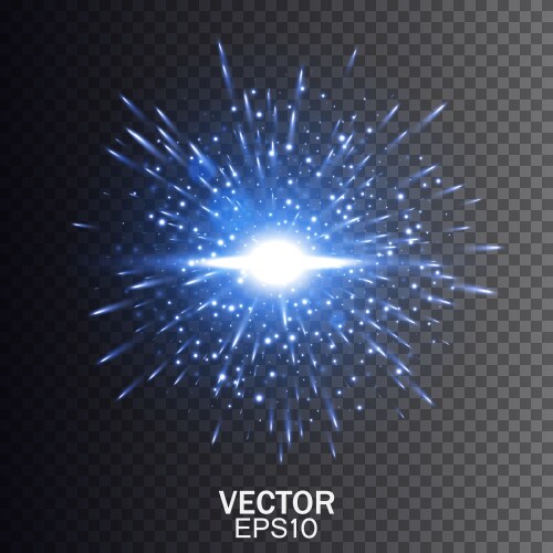 Explosion star on transparent background Vector Image