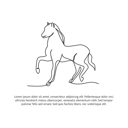 Horse Simple Outline Line Drawing Vector Images (over 2,200)
