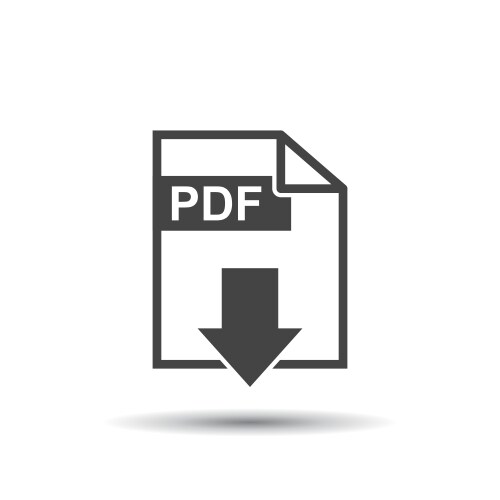 Pdf download icon simple flat pictograph Vector Image