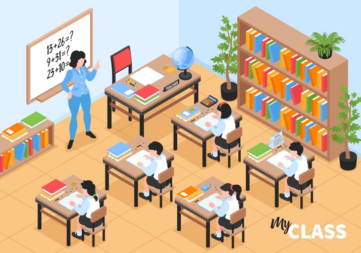 Classroom Isometric Vector Images (over 3,600)